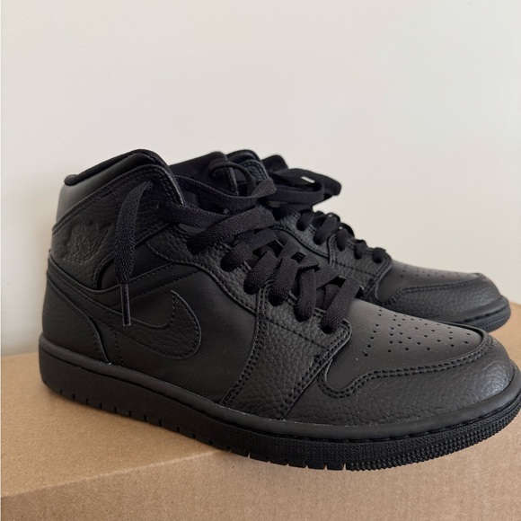 Nike | Shoes | Nike Air Jordan Mid Triple Black | Poshmark
